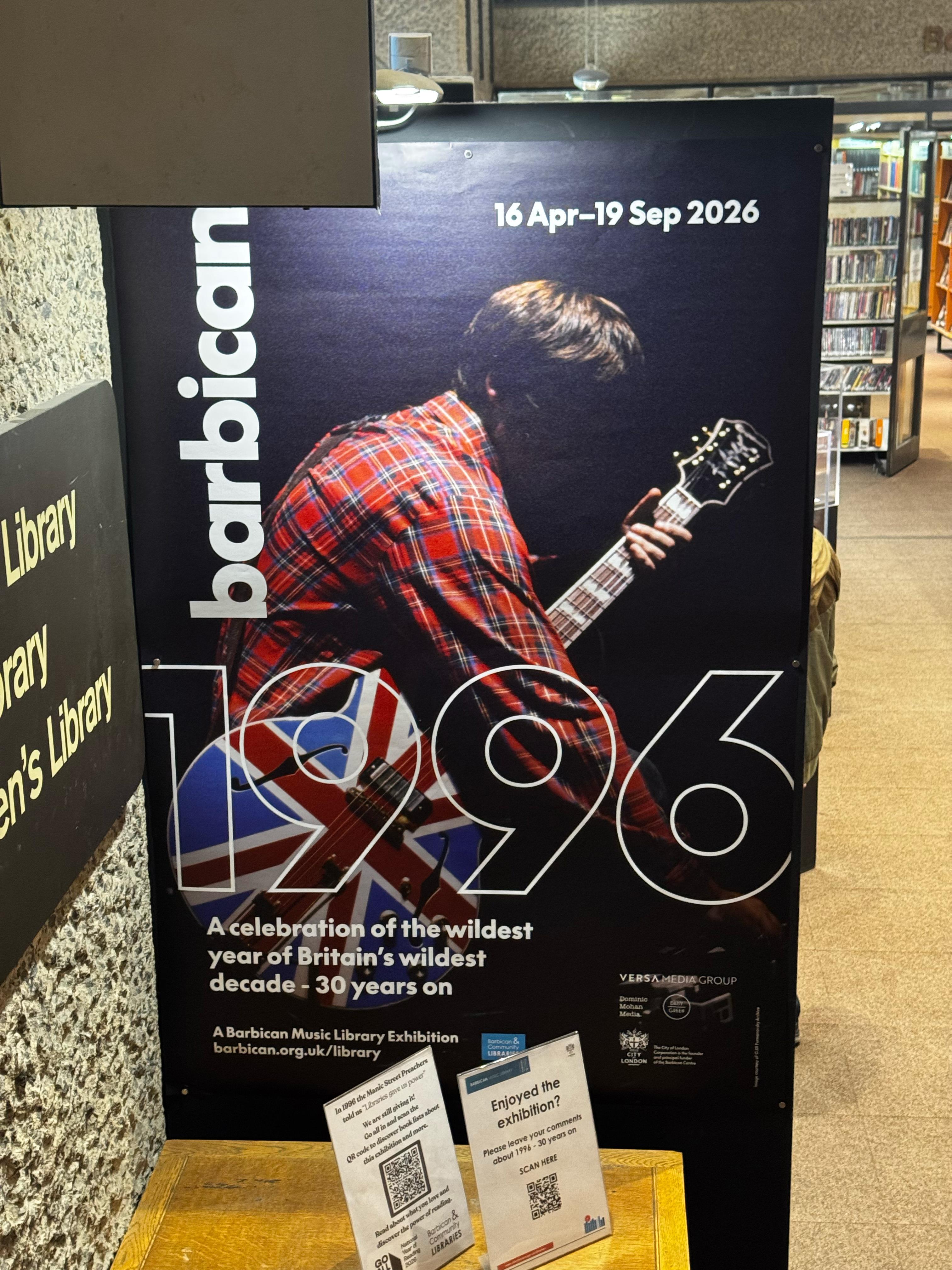 '1996: 30 Years On' Exhibition now on at the Barbican Music Library